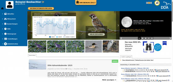 Vollständige Umstellung auf das neue ornitho-Design und Freischaltung ...